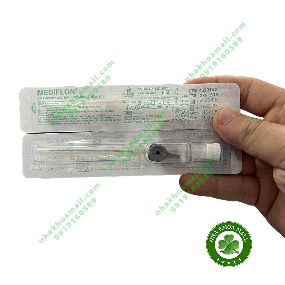 Kim luồn mạch - Kim thẩm định🌱Kim tiêm 14 - 16G Mediflon giá tốt🌱NHA KHOA MALL🌱