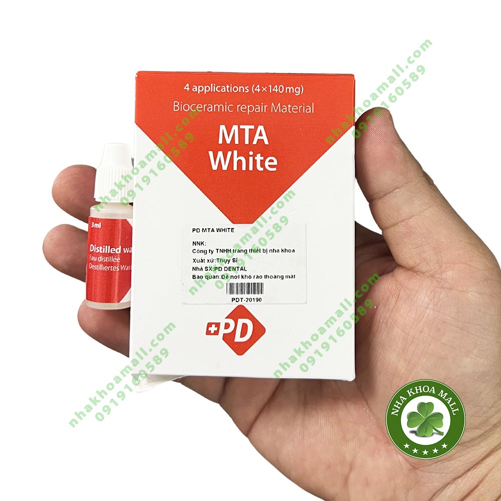 Xi măng nội nha MTA màu trắng PD MTA WHITE giá tốt -🍀NHA KHOA MALL🍀