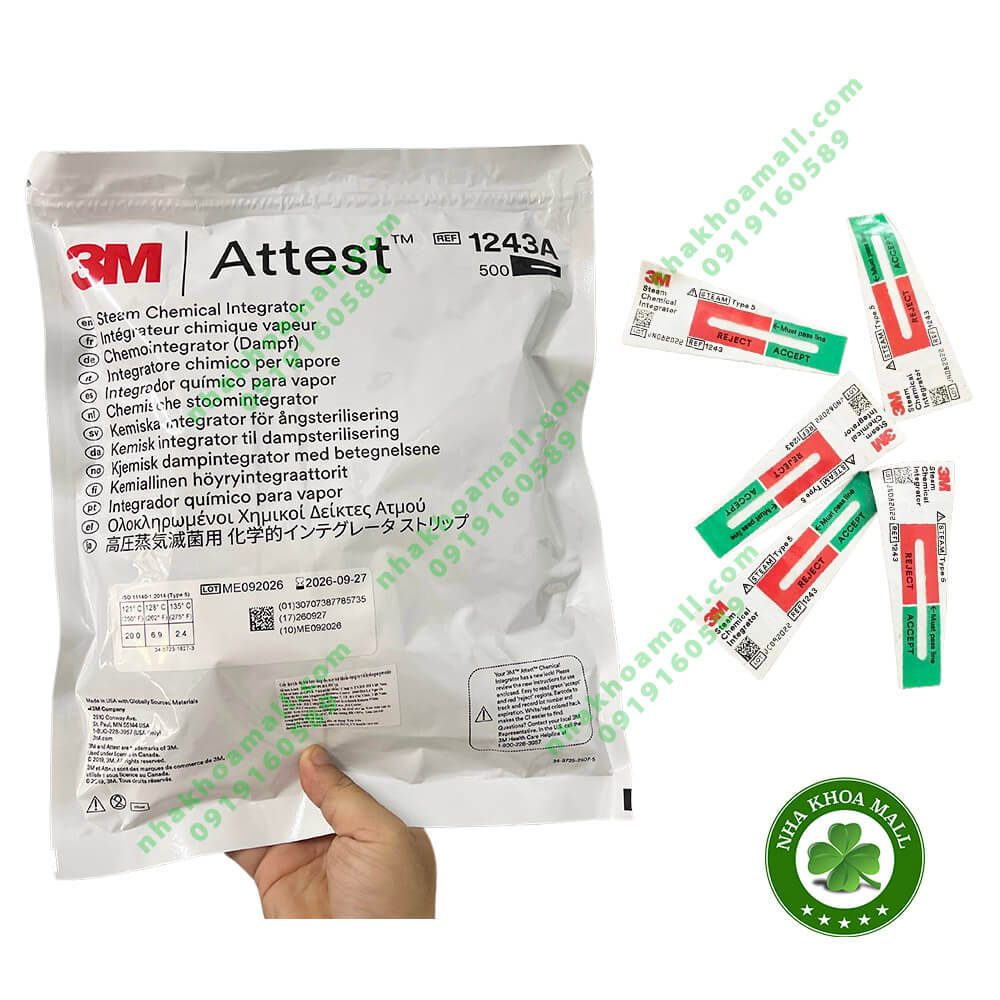 Que test kiểm tra chất lượng lò hấp nha khoa Attest 3M 1243A giá tốt ...