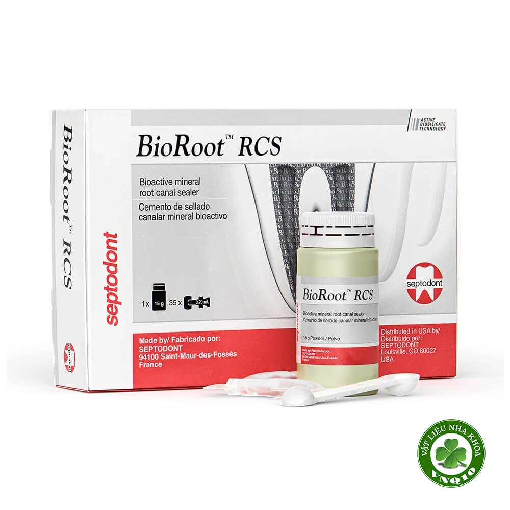 Trám bít ống tuỷ BioRoot RCS Septodont - hộp 15g bột + 35 ống nước 0,2ml